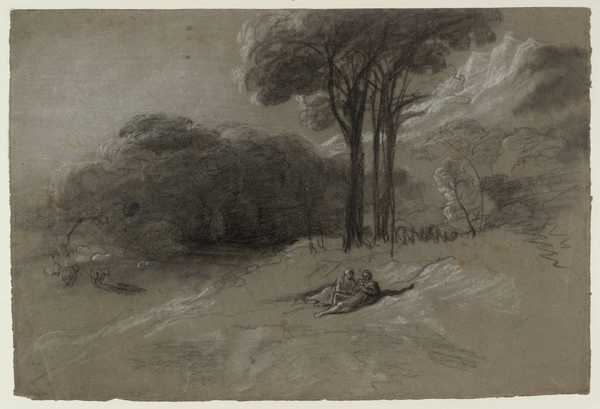 ‘Landscape Composition: Pastoral‘, Cornelius Varley | Tate