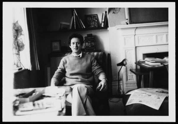 Photograph of Jeremy Adler posing in Marie-Louise’s studio at 6 ...