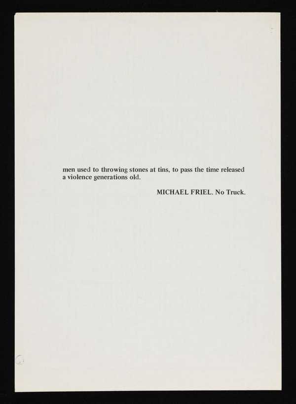 Quote by Michael Friel‘, Conrad Atkinson, [c.1975]‘, Conrad Atkinson ...