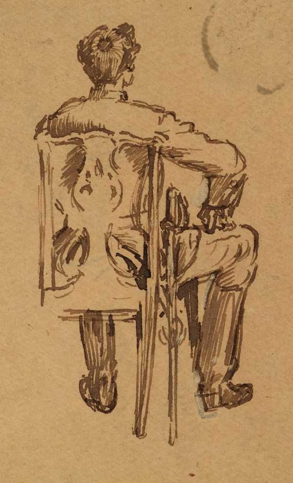 ‘The Artist in Officer’s Uniform‘, Charles Samuel Keene, 1883 | Tate