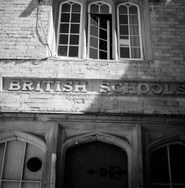Photograph of detail of building of British School for Boys in Devizes ...