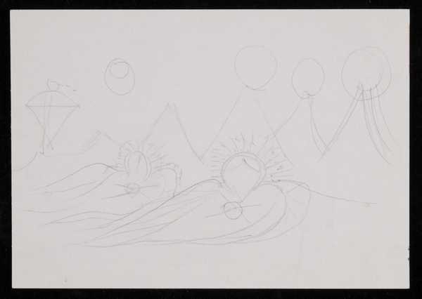 Sketch of two angels by Cecil Collins‘, Cecil Collins, 1980s‘, Cecil ...