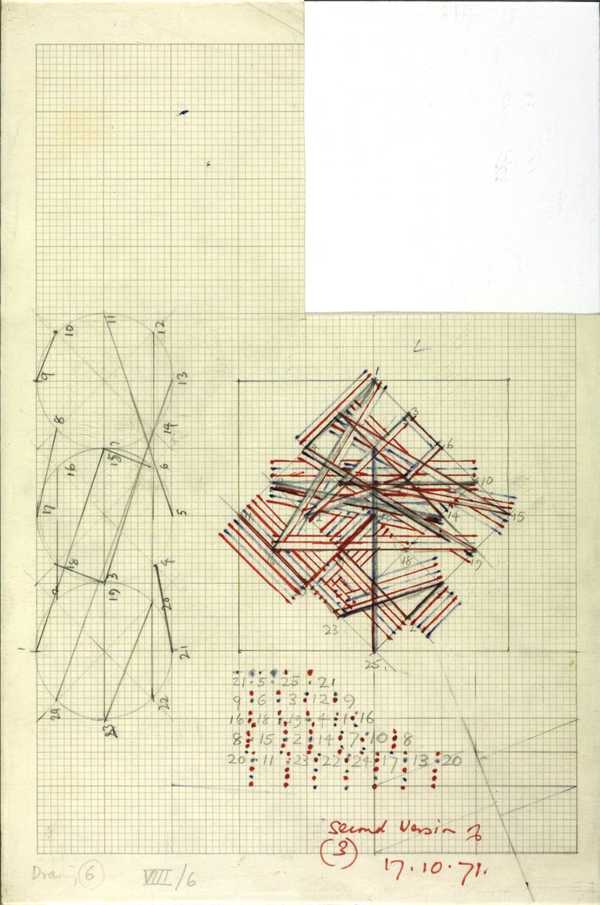 ‘Chance and Order Group VIII, Drawing 6‘, Kenneth Martin, 1971 | Tate