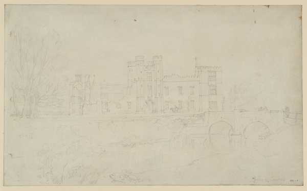 ‘West Front of Cowdray Castle, with the Stone Bridge‘, Joseph Mallord ...