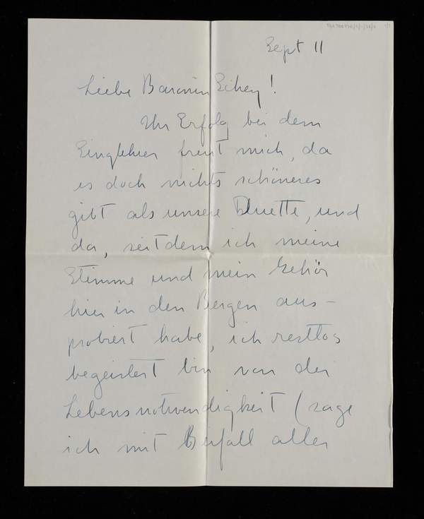 Letter from Edward Renouf to Anny Schey von Koromla‘, Edward Renouf ...