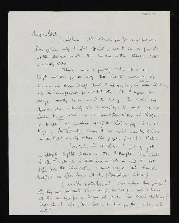 Letter from Walter Sickert to Ethel Sands‘, Walter Richard Sickert ...