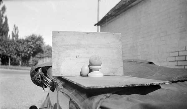 Black and white negative, still life on car roof‘, Paul Nash, [1934 ...