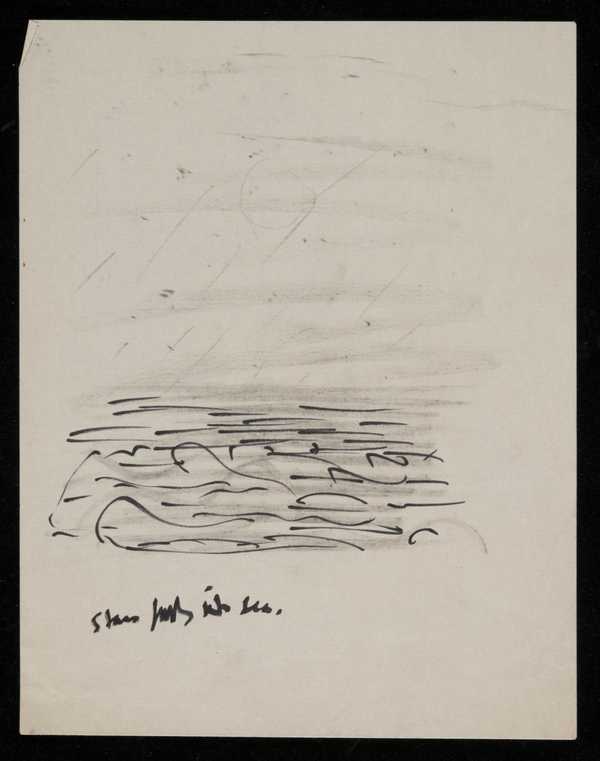 Drawing titled ‘Stars falling into sea’ by Cecil Collins‘, Cecil ...