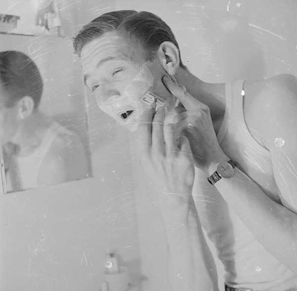 Photograph of Jack Parnell shaving‘, Nigel Henderson‘, Nigel Henderson ...