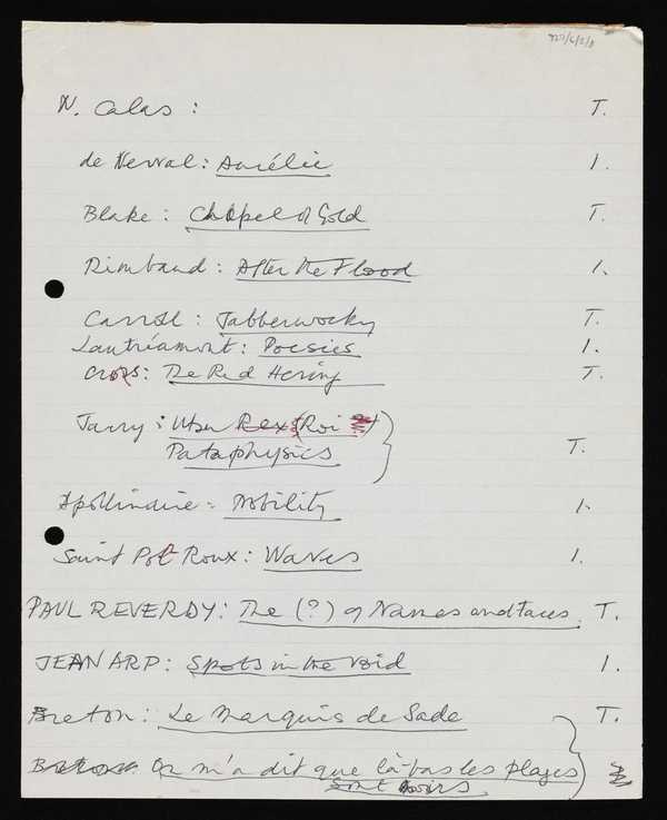 List of surrealist poetry readings by Ithell Colquhoun and Toni del ...