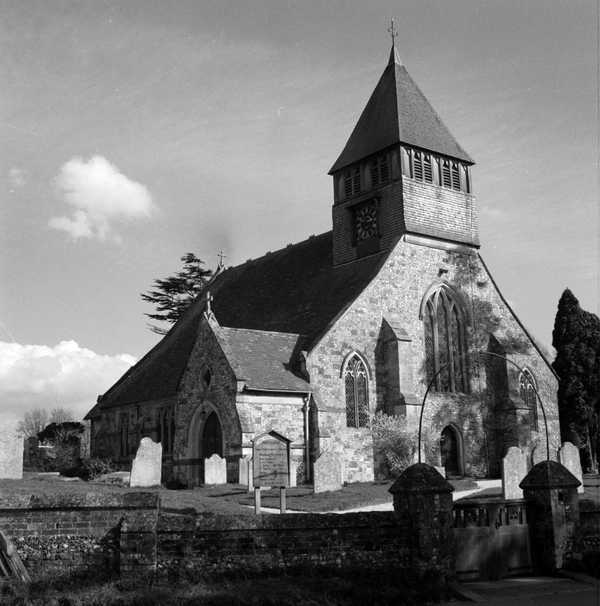 Photograph of All Saints Church, Whiteparish, Wiltshire‘, John Piper ...
