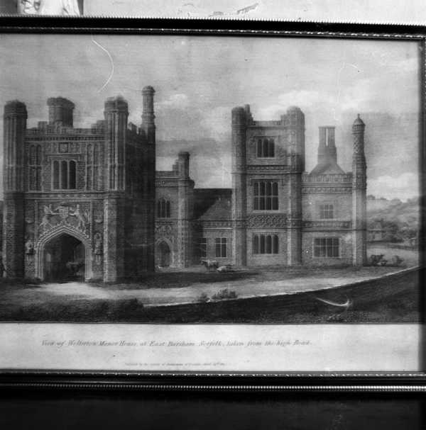Photograph of a print of East Barsham Manor in East Barsham, Norfolk ...