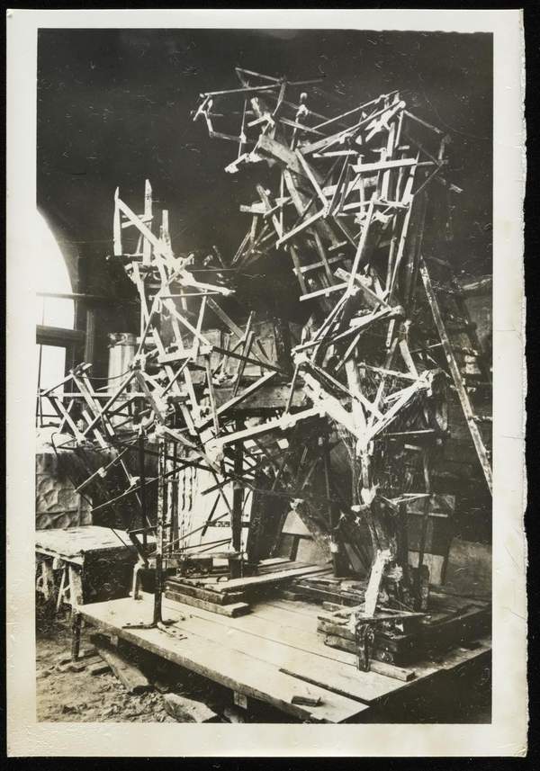 Wooden frame for ‘Prometheus Strangling Vulture’‘, Unknown Photographer ...