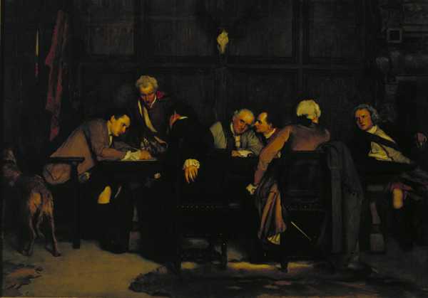 ‘Meeting of Scottish Jacobites‘, Claude Calthrop, exhibited 1878 | Tate