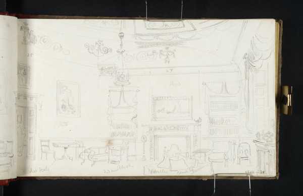 ‘The Interior of the Library, Farnley Hall‘, Joseph Mallord William ...