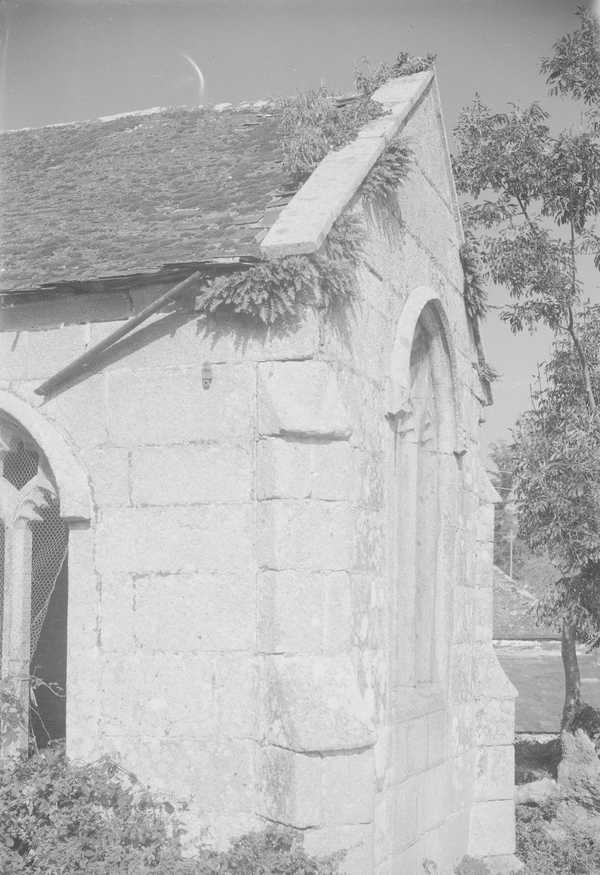 Photograph, possibly of part of a church in Trecarrell in Cornwall ...