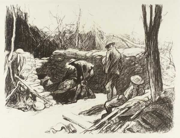 ‘Advanced Dressing Station in France‘, Claude Shepperson, c.1917 | Tate