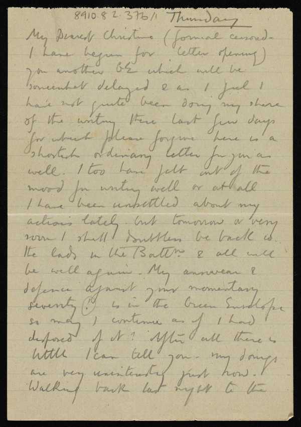Letter from John Nash to Christine Nash‘, John Nash, recipient ...