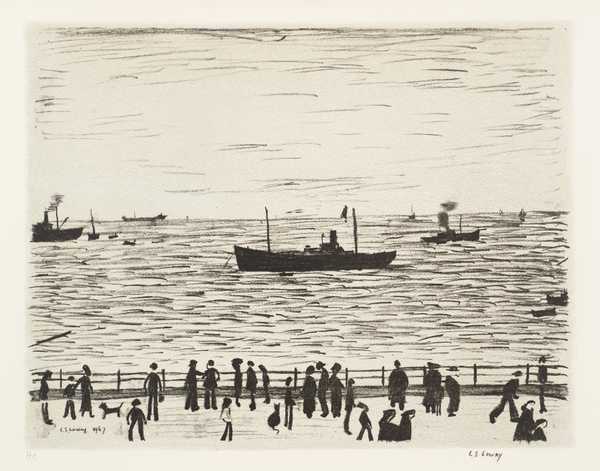 ‘Seaside Promenade‘, L.S. Lowry, 1967–8 | Tate