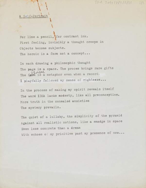 A Self-Portrait’‘, Josef Herman, [c.1980s–1990s]‘, Josef Herman, [c ...