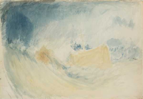 ‘A Storm (Shipwreck)‘, Joseph Mallord William Turner, c.1822–3 | Tate