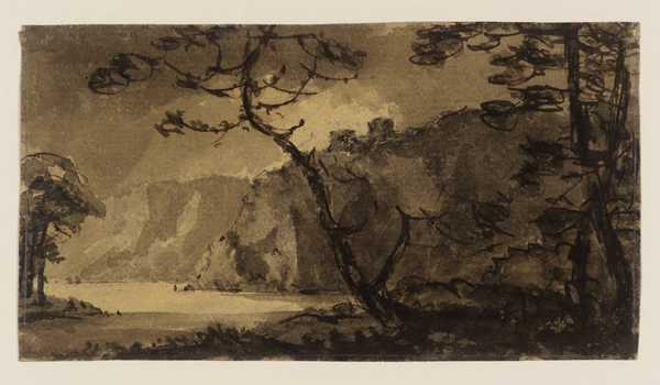 ‘Landscape, Cliffs and Trees‘, Rev. William Gilpin | Tate