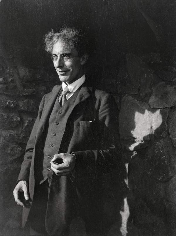 Black and white negative of Roger Fry taken in Guildford, Surrey ...