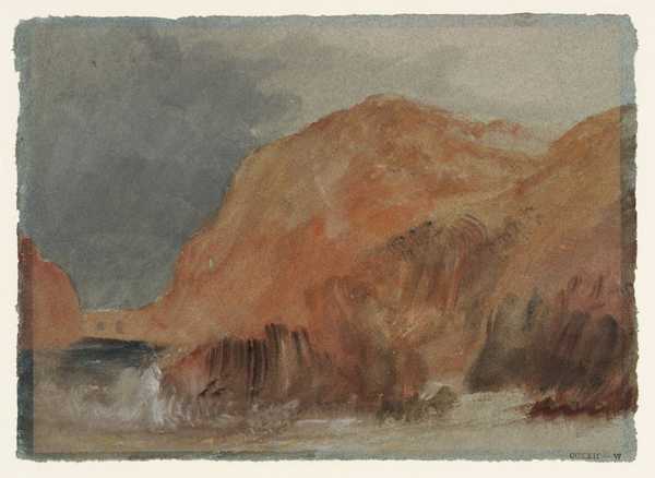 ‘Rocks on Coast‘, Joseph Mallord William Turner, c.1826 | Tate