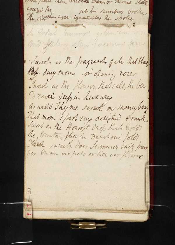 ‘Verses (Inscription by Turner)‘, Joseph Mallord William Turner, c.1808 ...