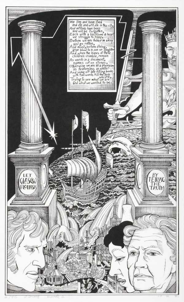 ‘Lanark (Book 1 Frontispiece)‘, Alasdair Gray, 1982 | Tate