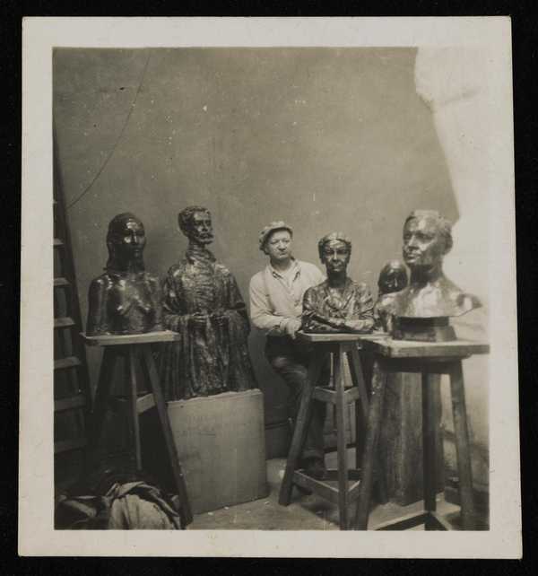 Photograph of Jacob Epstein in his studio‘, Anonymous‘, Anonymous ...