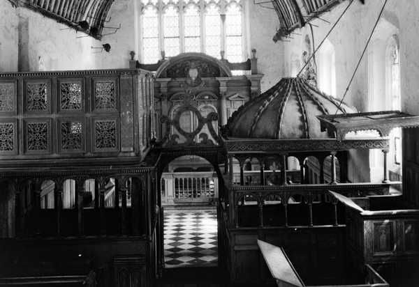 Photograph of the interior of Rycote Chapel in Rycote, Oxfordshire ...