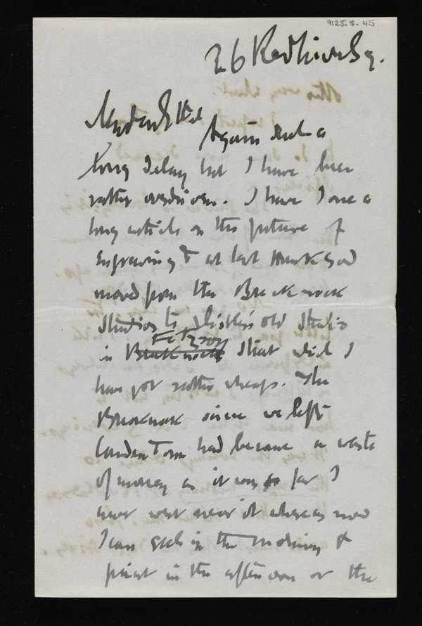 Letter from Walter Sickert to Ethel Sands, addressed 26 Red Lion Square ...