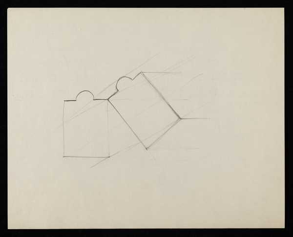 Drawings of geometric diagrams on front and reverse‘, David Jones ...