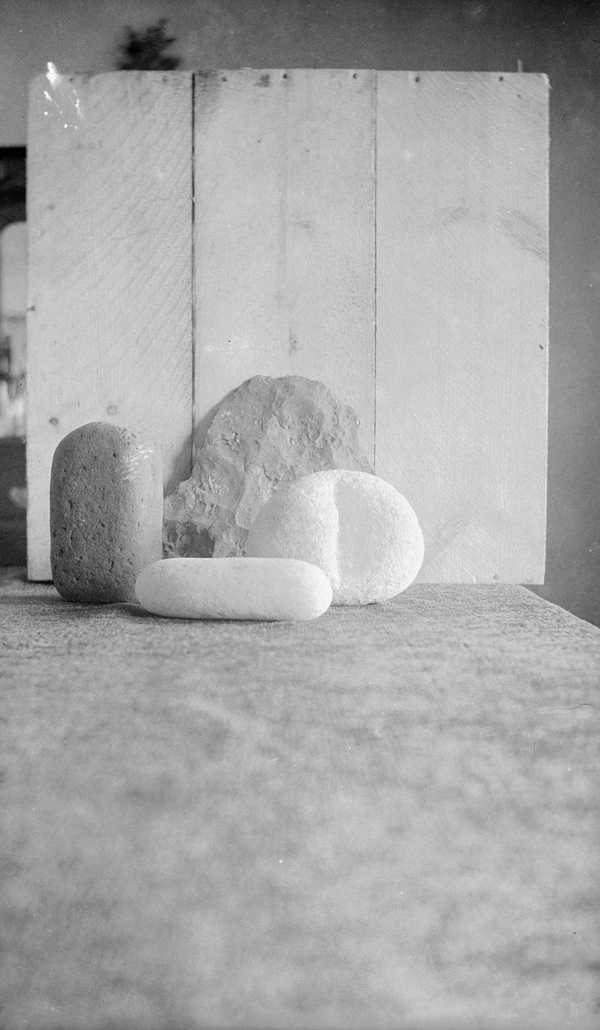 Black and white negative, still life, stones against a board‘, Paul ...