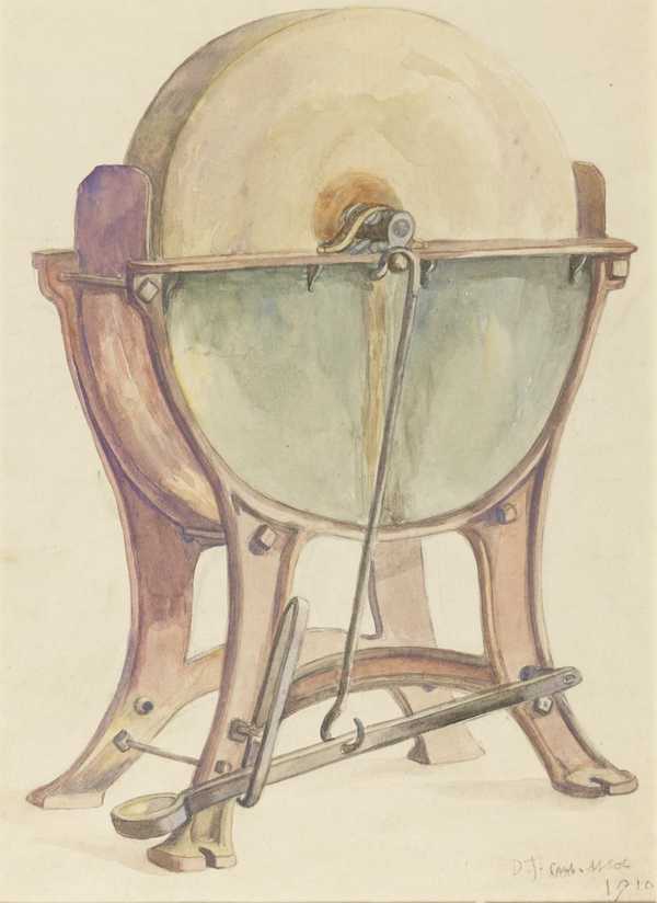 Sketch of grindstone on iron frame‘, David Jones, 1910‘, David Jones ...
