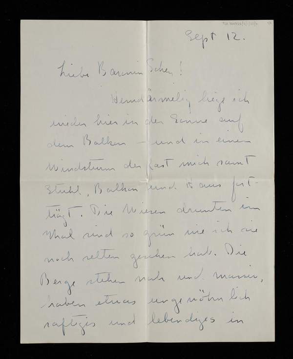 Letter from Edward Renouf to Anny Schey von Koromla‘, Edward Renouf ...