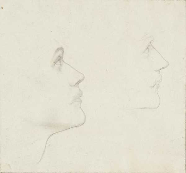 ‘Two Studies for the Head of the King in ‘King Cophetua and the Beggar ...