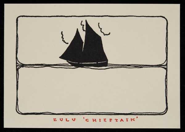 Zulu ‘Chieftain’’ postcard design‘, A. Doyle Moore, Ian Hamilton Finlay ...