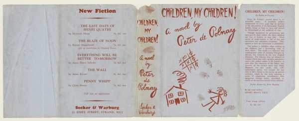 Printed book jacket for ‘Children my Children’ by Peter de Polnay ...