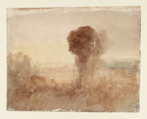 ‘Landscape, with Trees and Distant City‘, Joseph Mallord William Turner ...