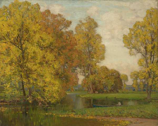 ‘Golden Autumn‘, Sir Alfred East, c.1900 | Tate