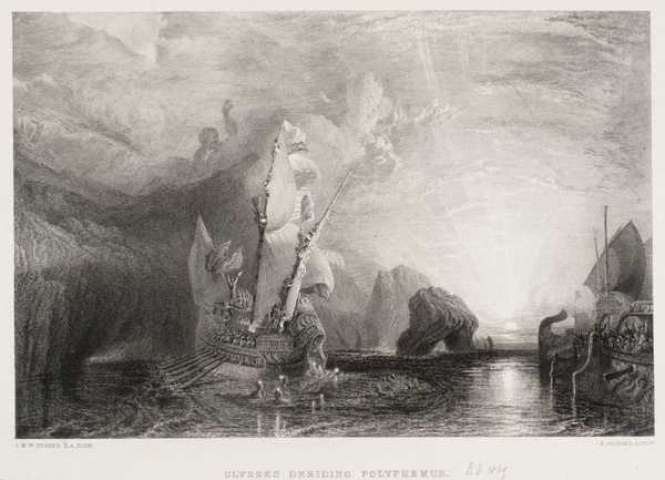 ‘Ulysses Deriding Polyphemus, engraved by E. Goodall‘, after Joseph ...