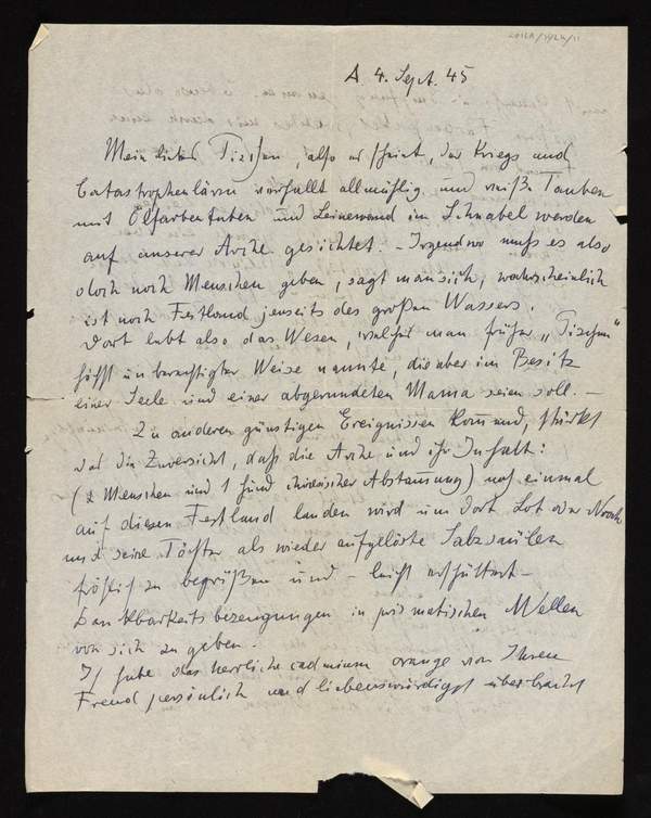 Letter from Max Beckmann, Amsterdam‘, Max Beckmann, recipient: Marie ...