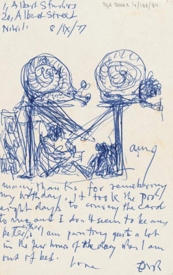 Postcard from Erich Kahn to J.P. and Pamela Hodin‘, Erich Kahn ...