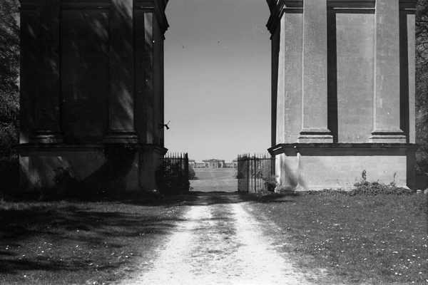 Photograph of Stowe House, taken through the Triumphal Arch ...