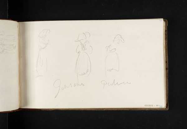 ‘Three Female Figures at Genzano‘, Joseph Mallord William Turner, 1819 ...