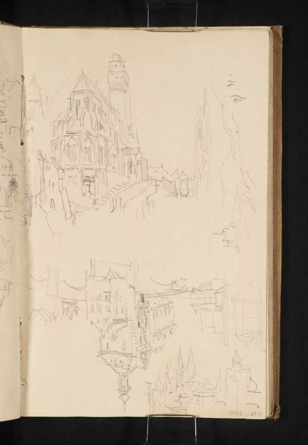 ‘The Obere Pfarrkirche, Bamberg; the Altes Rathaus on the River Regnitz ...