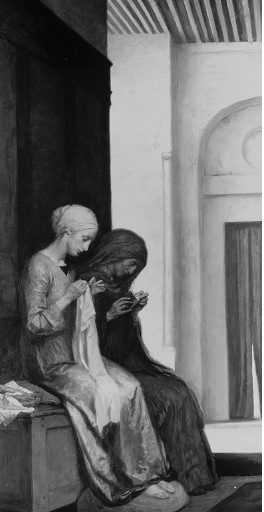 ‘Mary in the House of Elizabeth‘, Robert Anning Bell, 1917 | Tate
