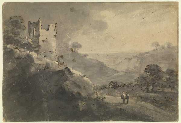 ‘Landscape with Ruined Tower and Figures‘, Rev. William Gilpin, c.1780 ...